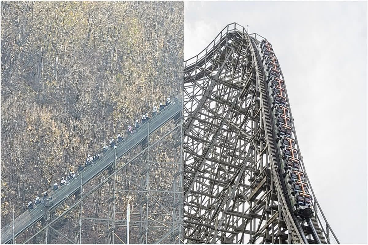 Watch: 56m High Wooden Roller Coaster Disaster Caught on Video